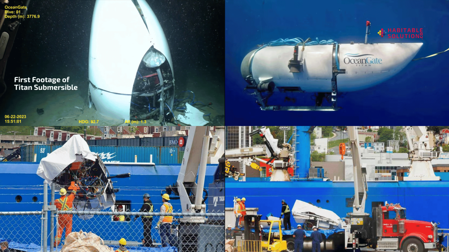 First Footage of Titan Submersible Wreckage Released by US Coast Guard ...